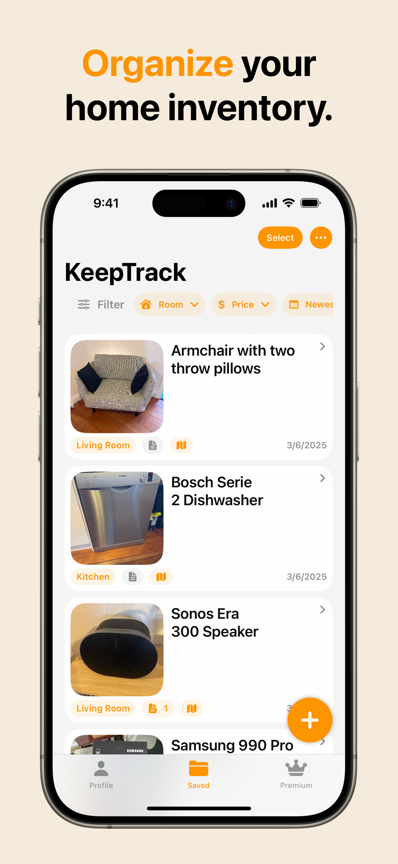 Keeptrack Home Inventory App